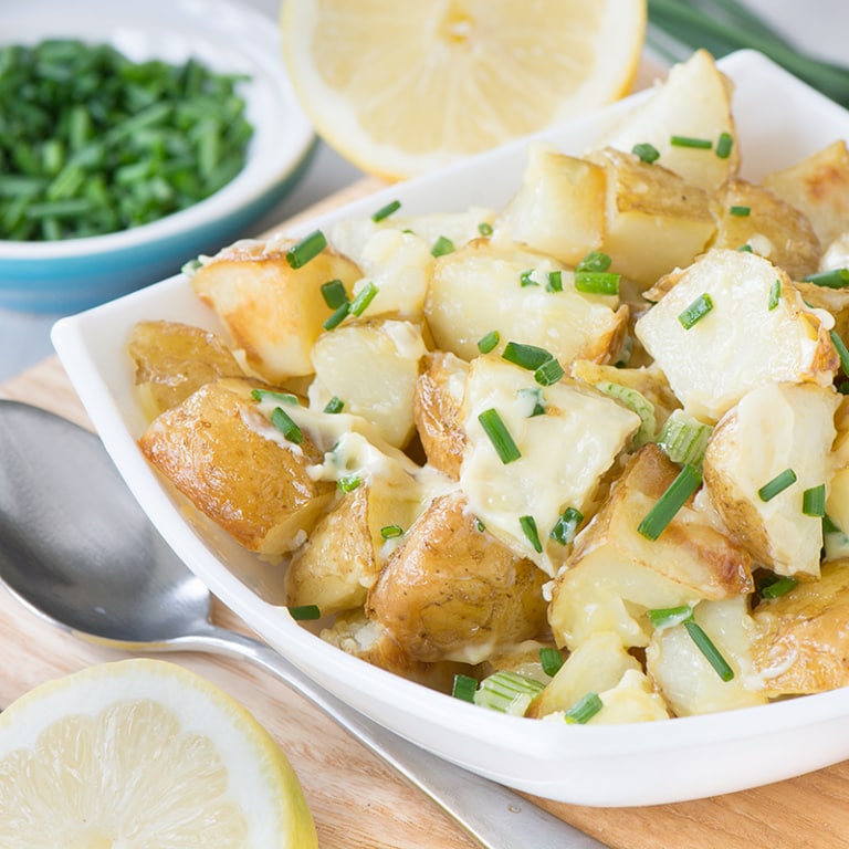 Roasted Cornish New Potato Salad - Charlotte's Lively Kitchen